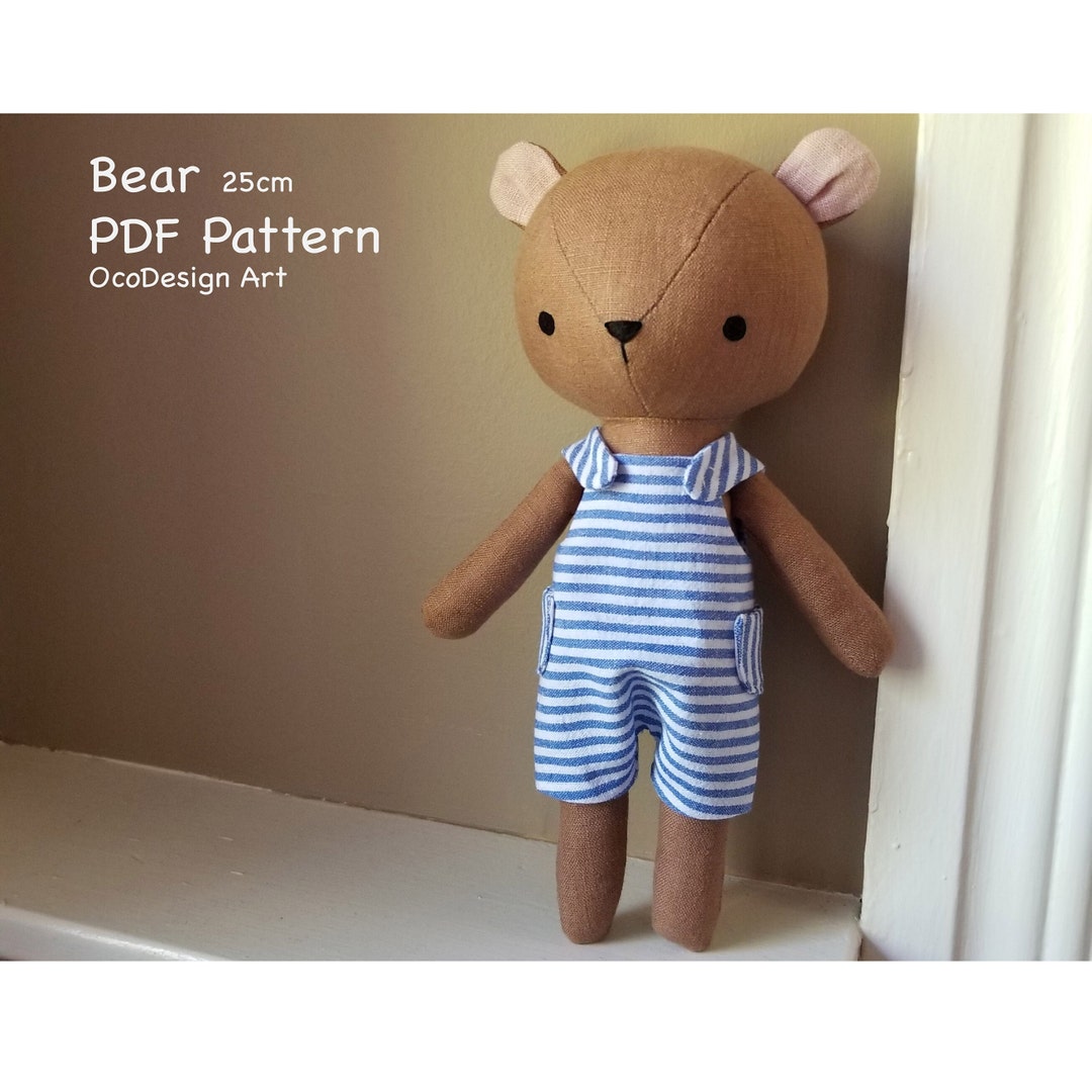 Bear Stuffed Animal Sewing Pattern & Tutorial,pdf Download, Stuffed ...