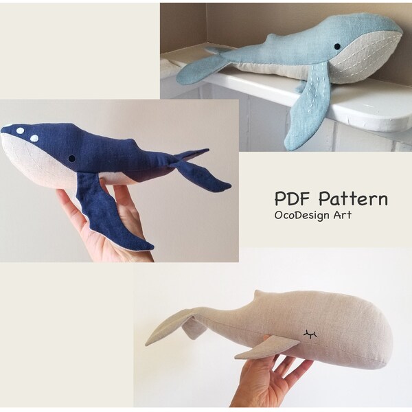 Whale Sewing Pattern - Etsy