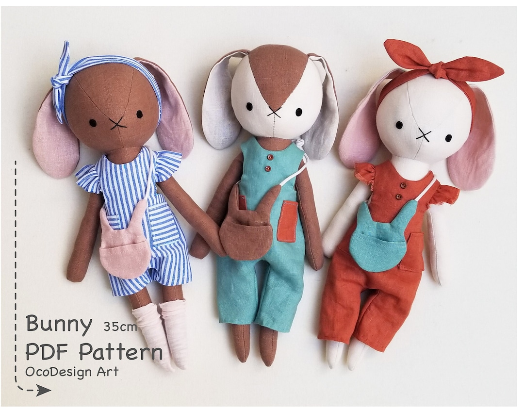 Bunny Stuffed Animal Sewing Pattern & Tutorialpdf Download - Etsy