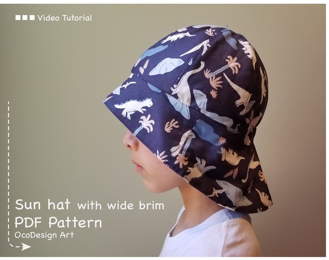 Sun Hat With Wide Brim Sewing Pattern PDF Sewing Pattern hat Pattern ...