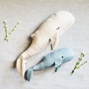 4 Whales Sewing Pattern & Tutorial. Blue Whale, Humpback Whale, Sperm ...