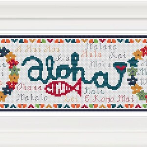 Hawaiian Bookmark Cross Stitch Pattern (PDF Version) - Etsy