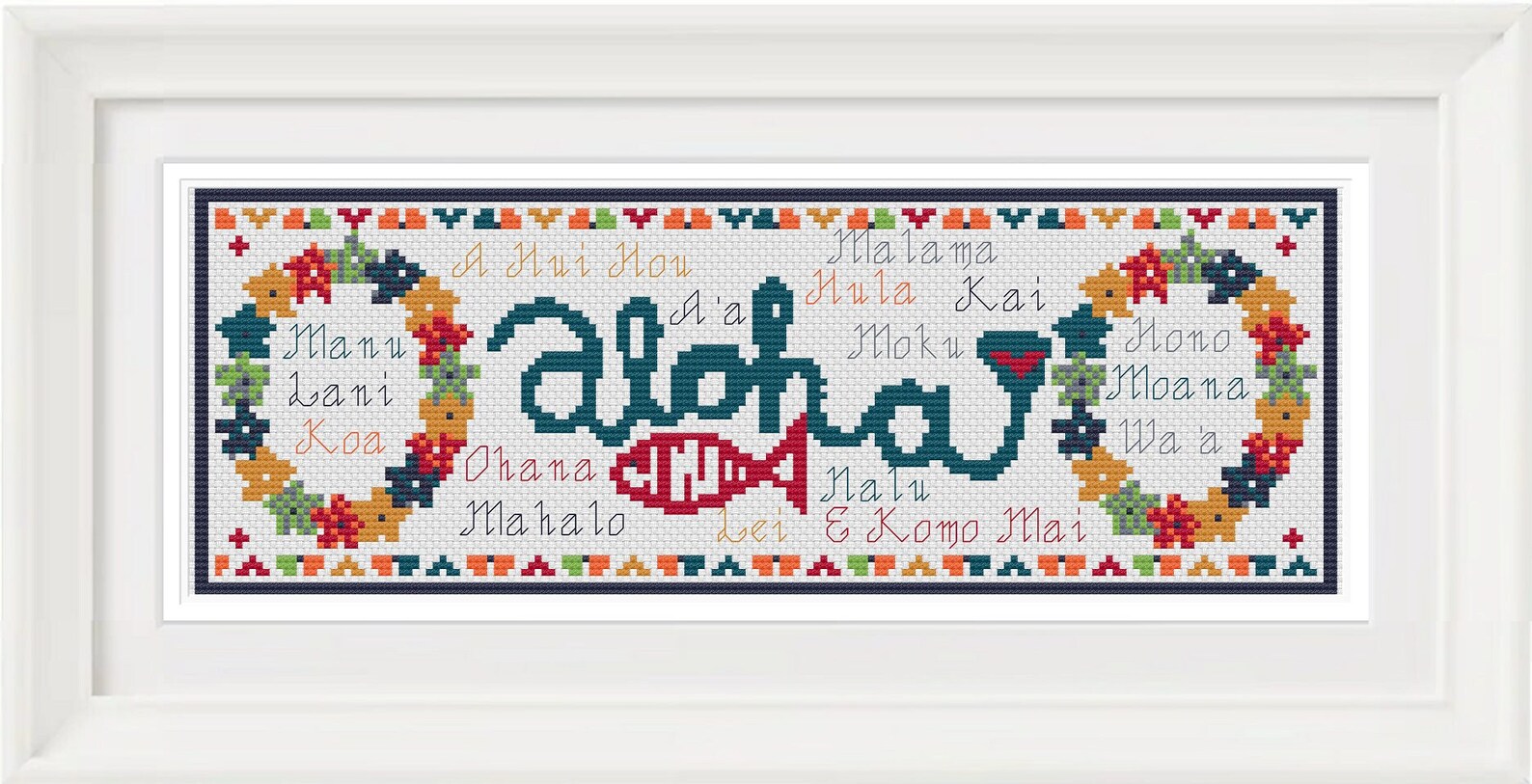 Hawaiian Bookmark Cross Stitch Pattern (PDF Version) - Etsy