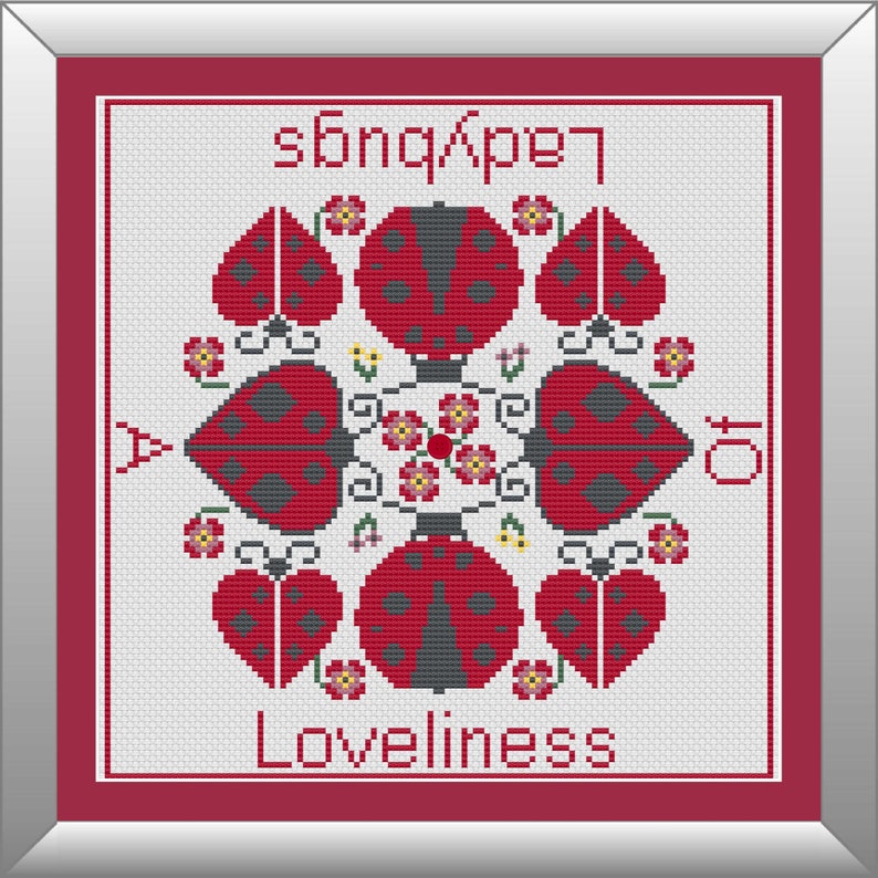 A Loveliness of Lady Bugs Cross Stitch Pattern and Biscornu - Etsy