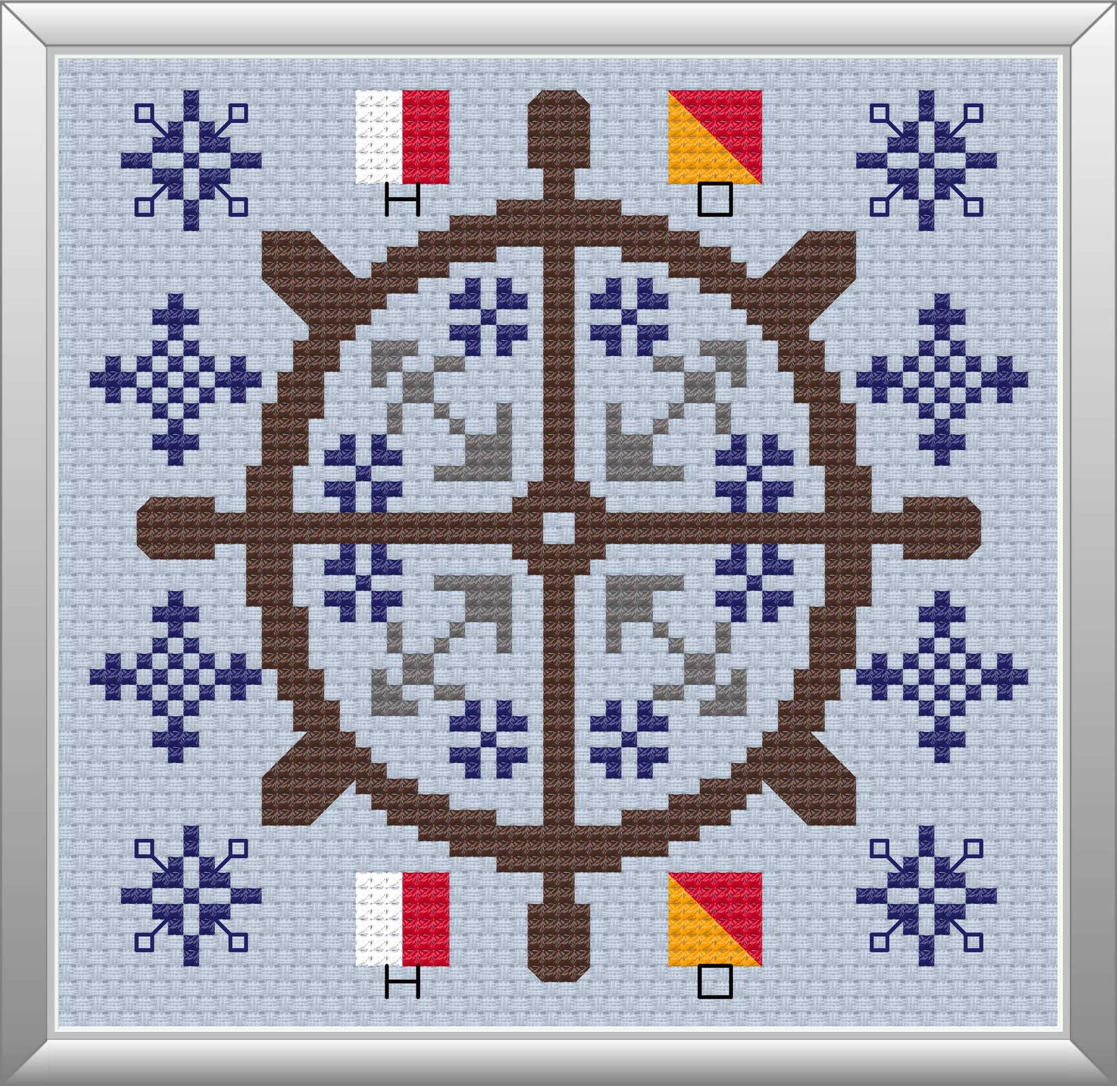 Nautical Snowflake 2 Cross Stitch Pattern - Etsy
