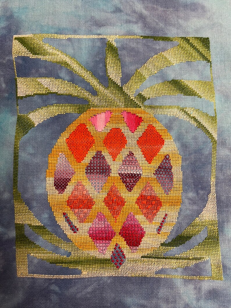 Abstract Pineapple Cross Stitch Pattern - Etsy