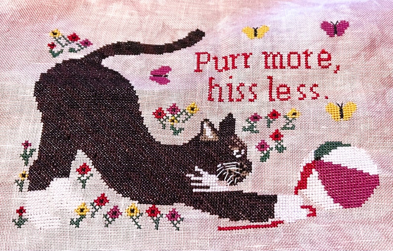 Purr More Cross Stitch Pattern - Etsy