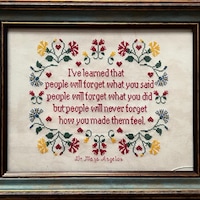 Inspirational Quote Cross Stitch Pattern Digital Format - PDF, Mental ...