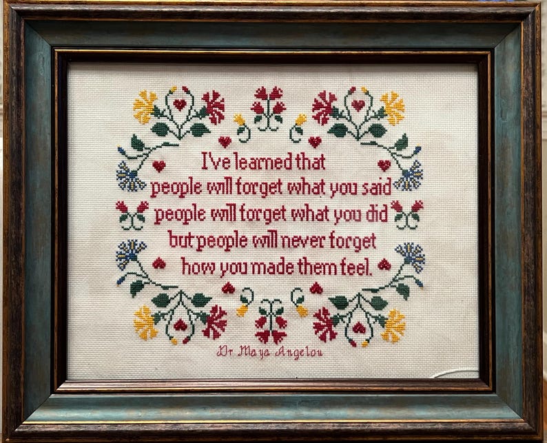 Dr. Maya Angelou Quote Cross Stitch Pattern - Etsy