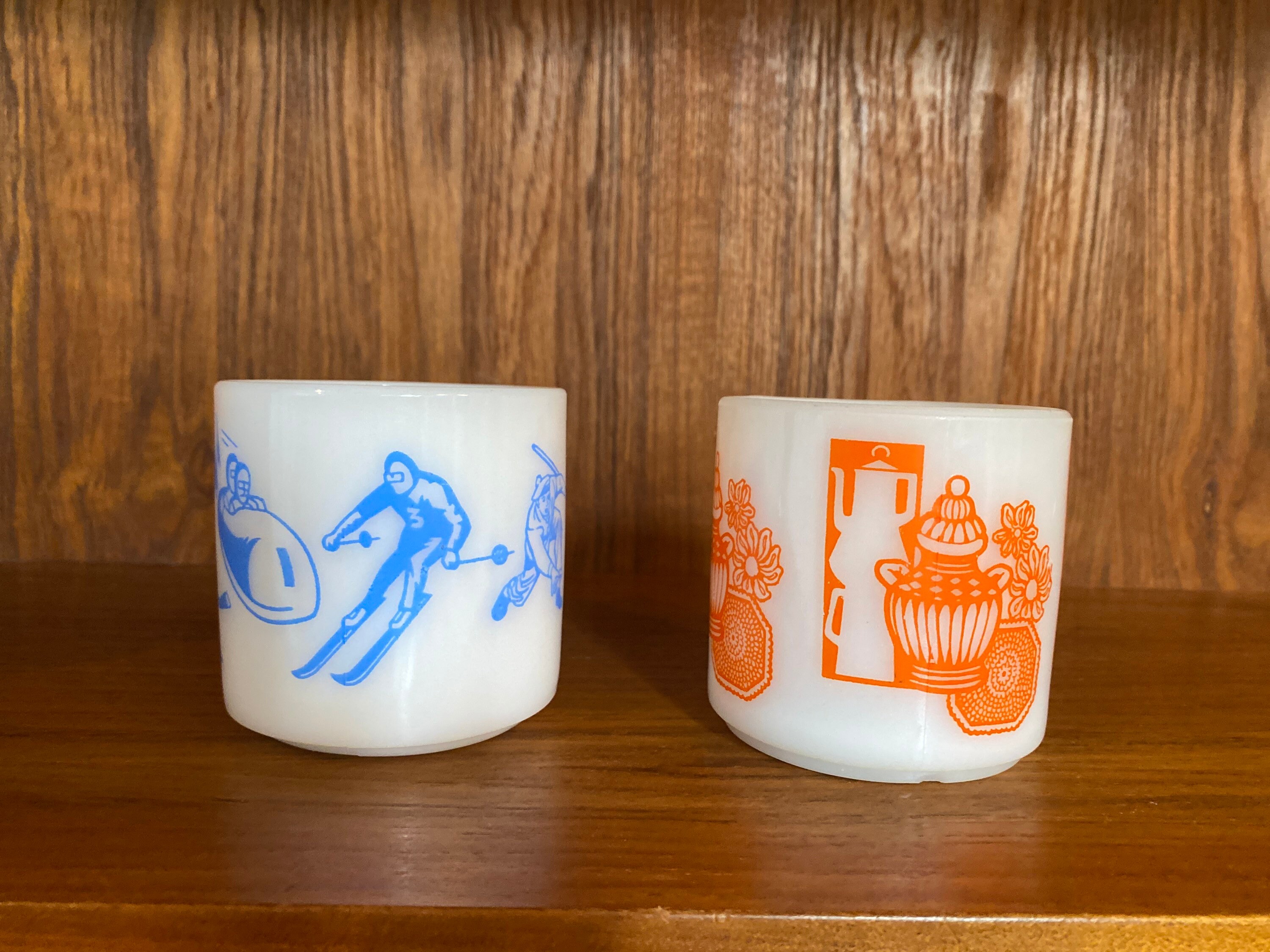 Federal Glass Milk Glass Coffee Mugs | Etsy