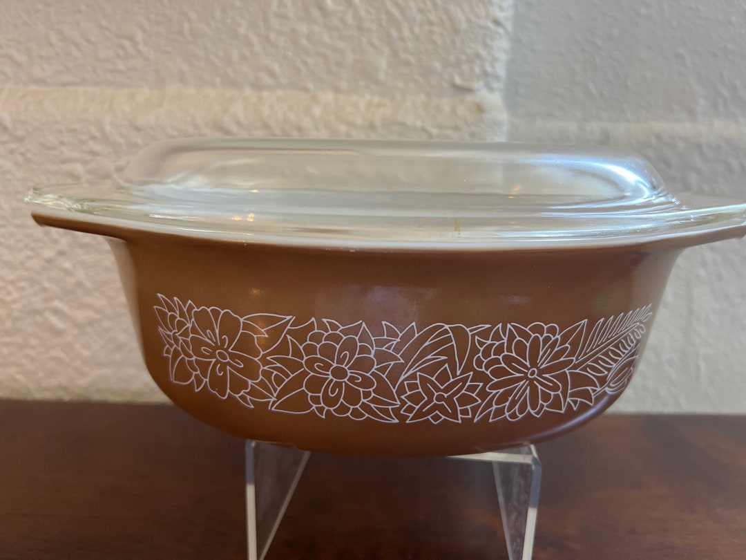 Pyrex, 043, Woodlot, 1 1/2 QT Oval Casserole Baking Dish, With Lid - Etsy