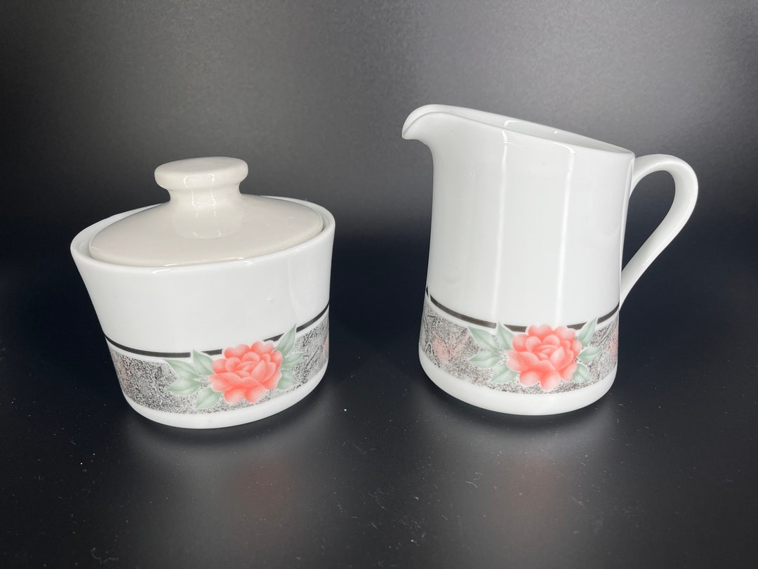 Corelle, Silk and Roses, Creamer and Sugar - Etsy