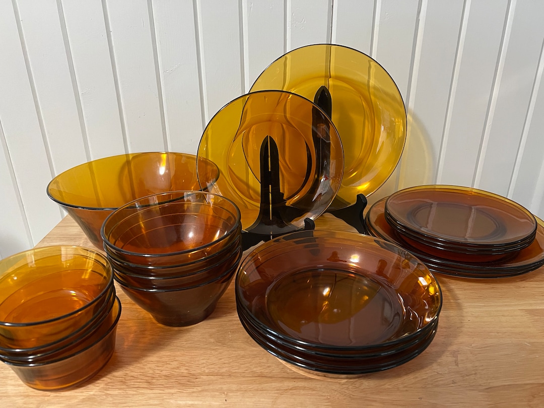 Duralex Amber Glass, 21 Pieces - Etsy