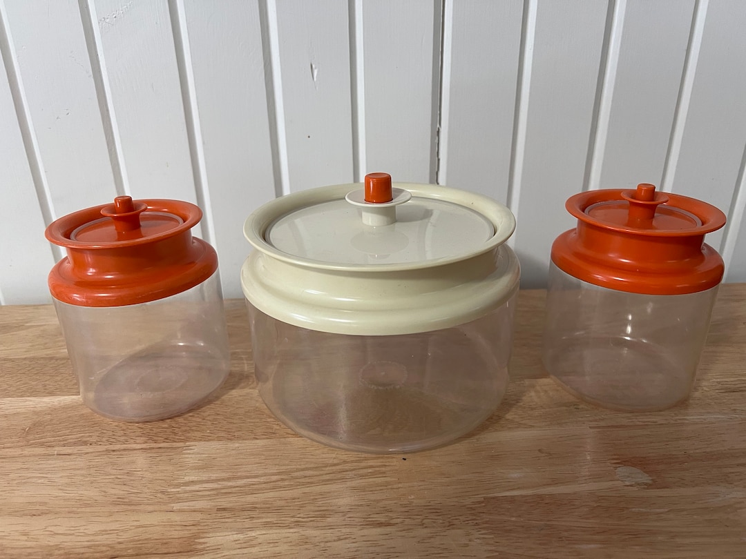 Tupperware, Containers With Push Lids, 3 Pieces - Etsy
