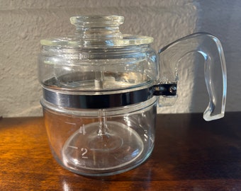 Vintage Glass Flameware Pyrex Coffee Pot 7754-B Percolator 4 - Etsy