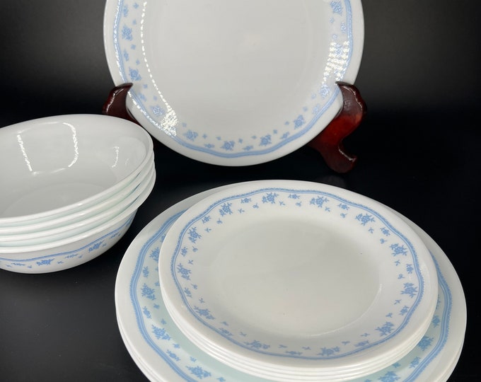 Corelle, Morning Blue, 12 Pieces - Etsy