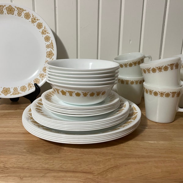 Corelle Butterfly Gold Dinnerware - Etsy