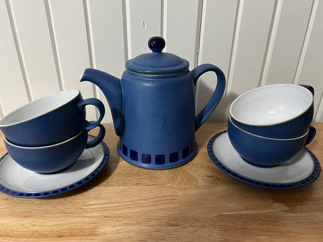 Denby, Teapot, Reflex, Teapot and Flat Cup & Saucer Set - Etsy