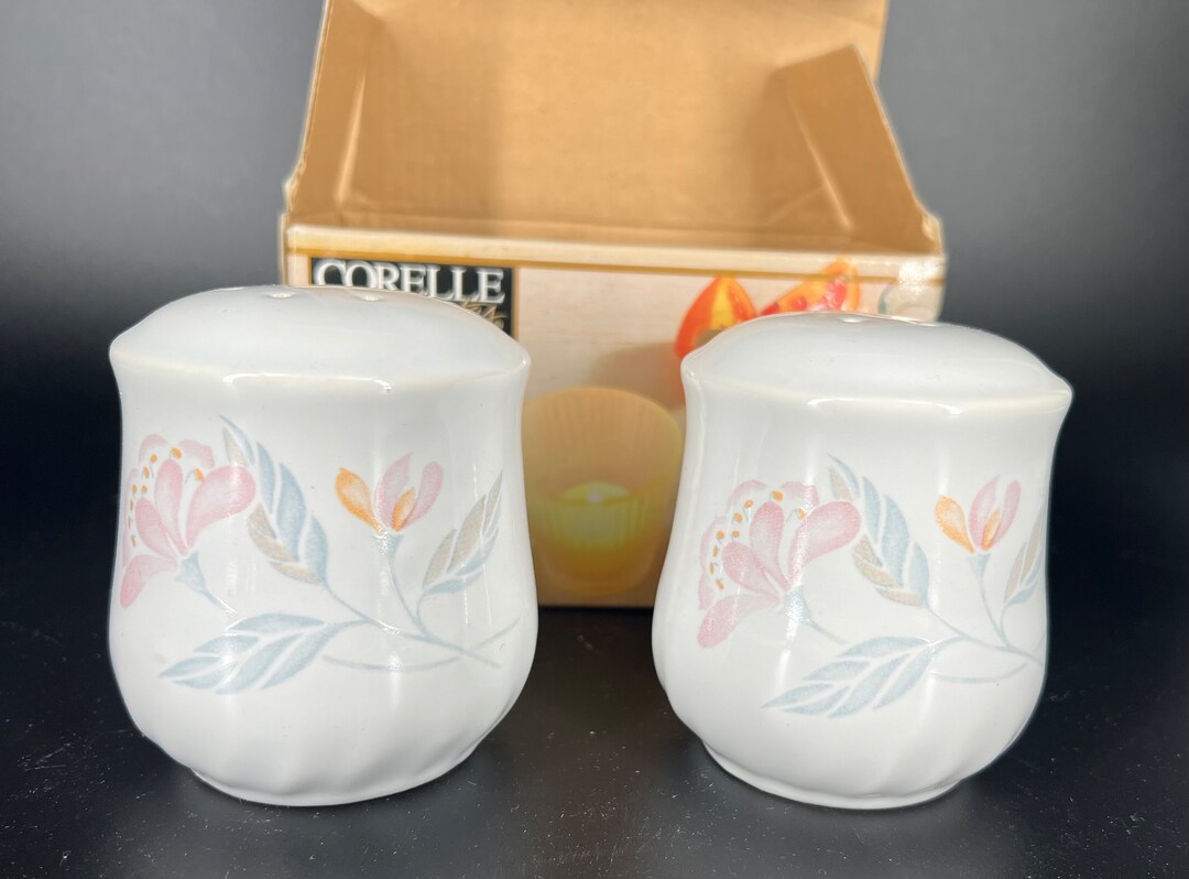 Corelle, Pink Trio, Salt and Pepper Shakers, NIB - Etsy