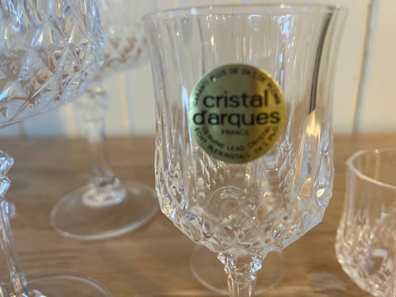 Glasses Leaded Crystal Longchamp Cristal D'arques Set - Etsy