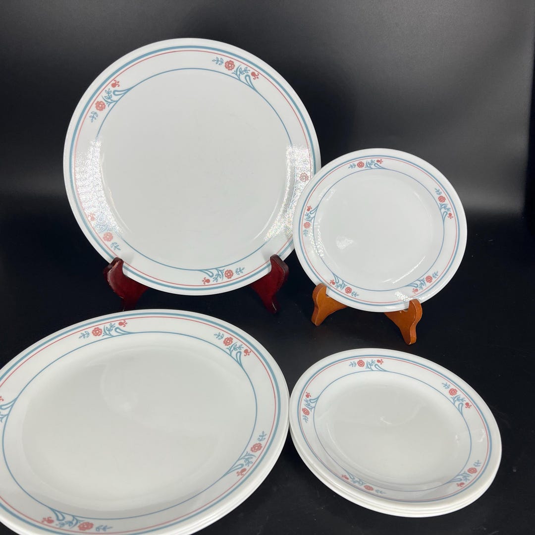 Corelle, Prinston, 4 Dinner Plates, 4 Bread and Butter Plates - Etsy