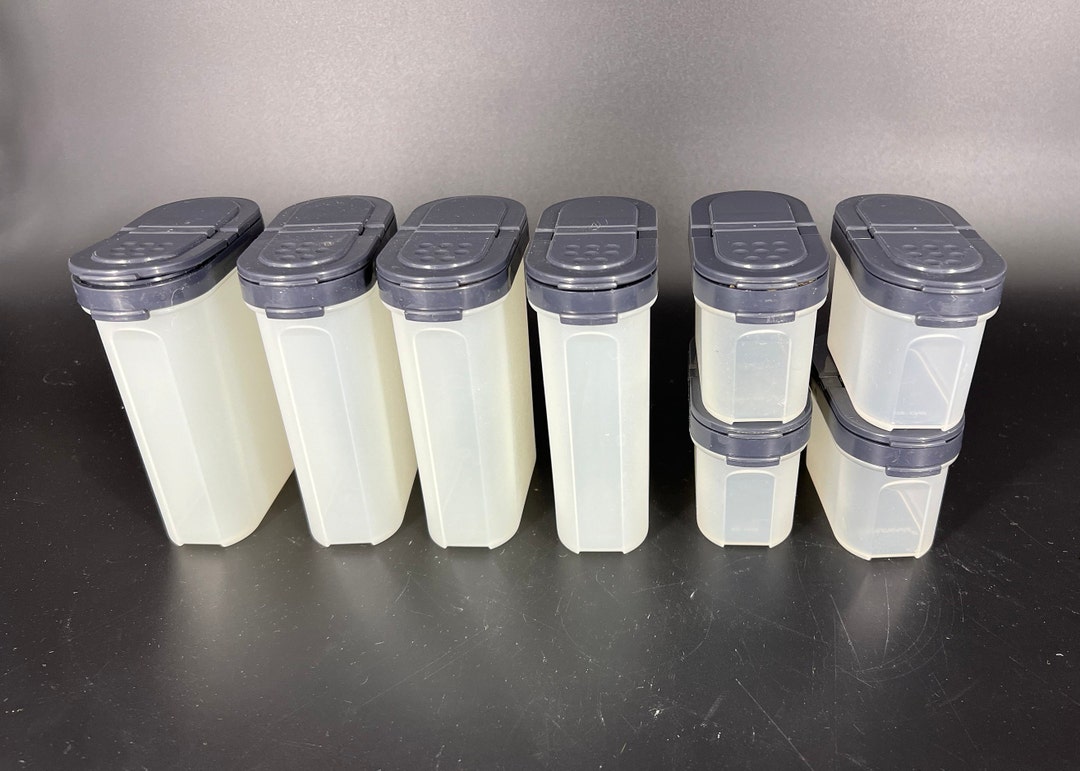 Tupperware, Spice Containers, Modular Mates, Black Lids - Etsy