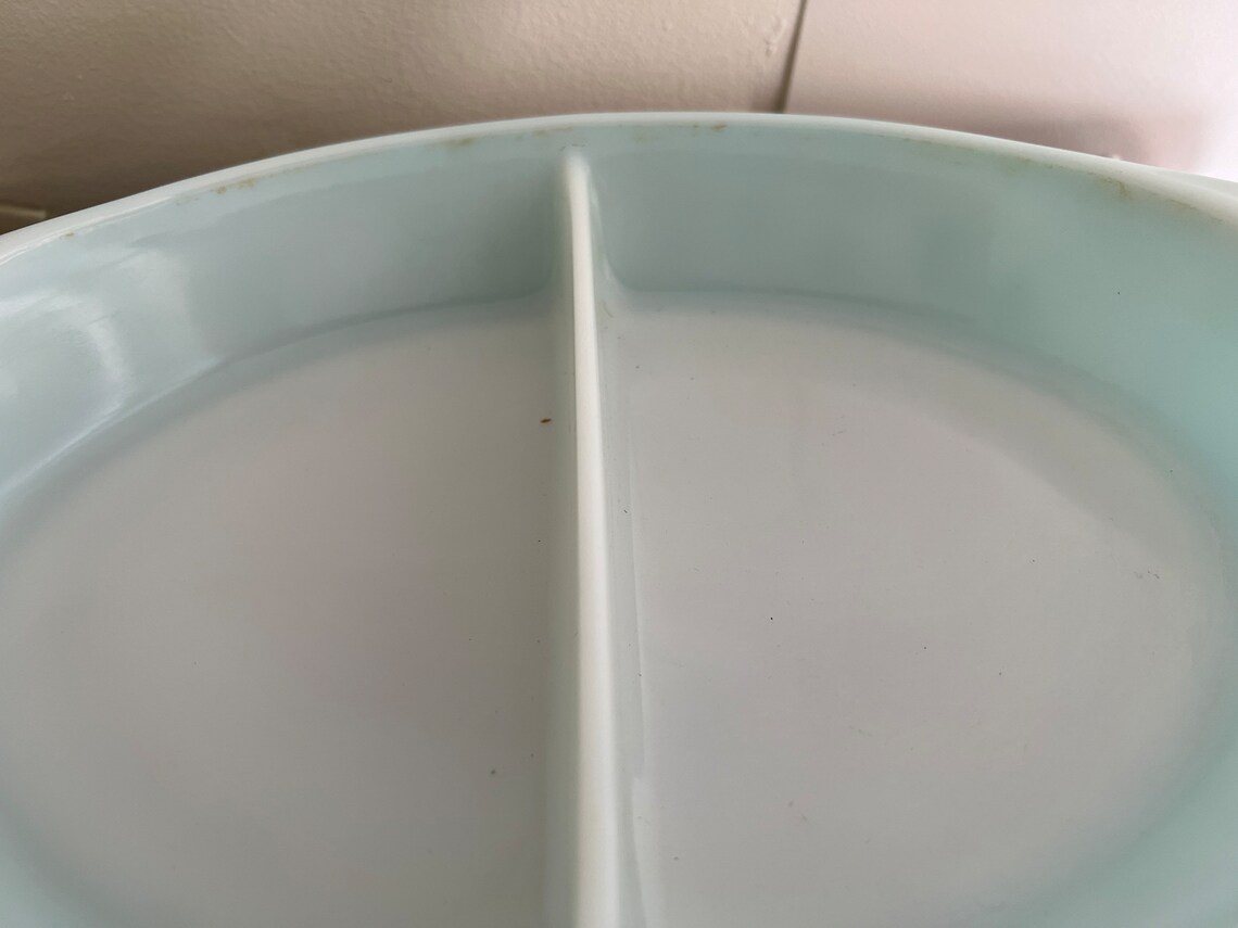 Pyrex Turquoise Snowflake Divided Dish With Lid 1 1/2 QT - Etsy