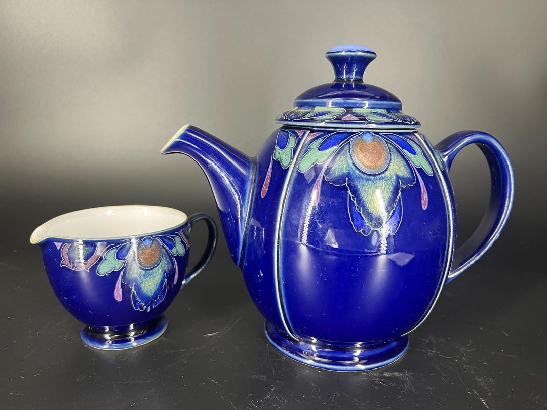 Denby Baroque, Teapot & Lid and Creamer - Etsy