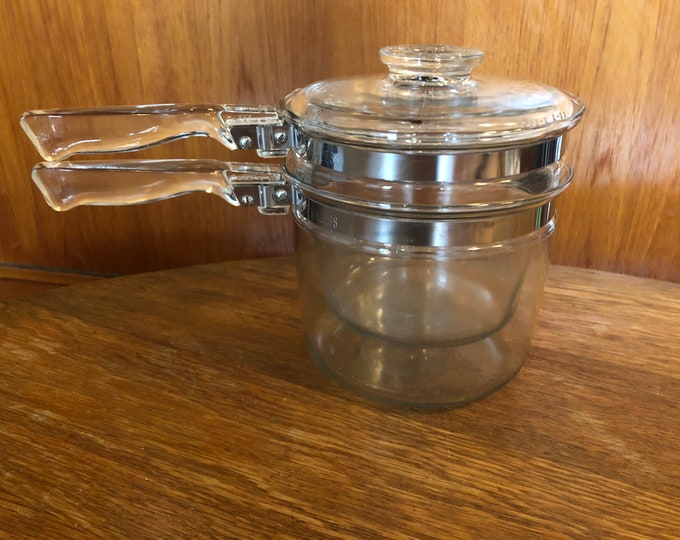 Pyrex Flameware Glass Double Boiler 6283 Etsy