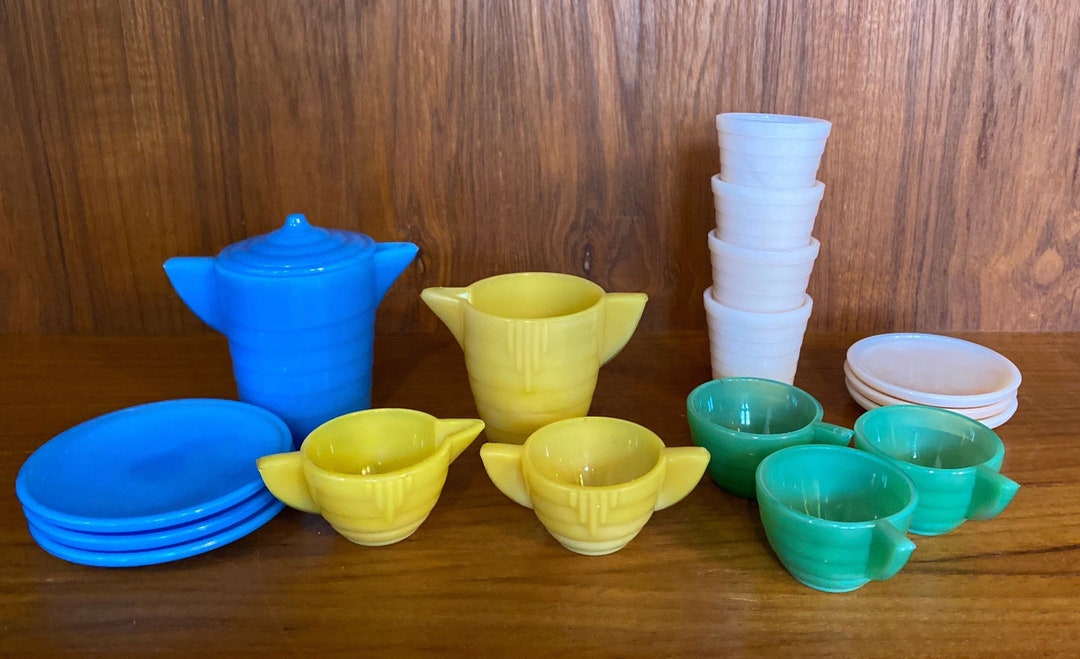 Akro Agate, Tea Party Set, Lot of 18, Miniature - Etsy