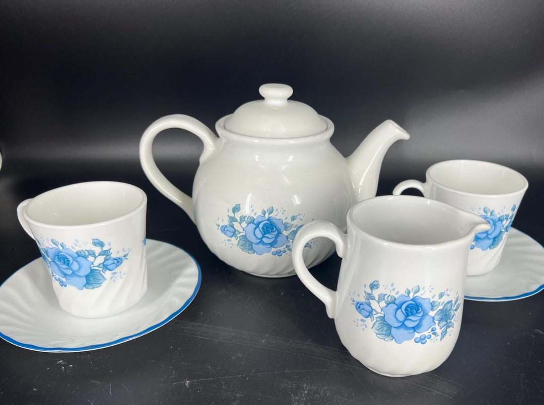 Corelle, Blue Velvet Rose, Tea for Two - Etsy