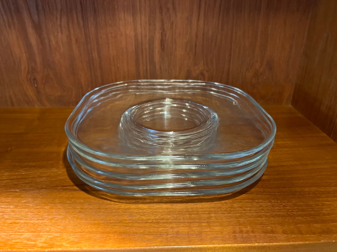 Joe Colombo, Arno, Italy, Clear Glass, 5 Plates - Etsy