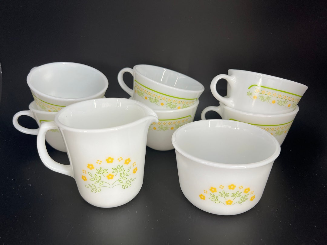 Pyrex, Summer Impressions, 6 Cups, Creamer and Open Sugar. - Etsy