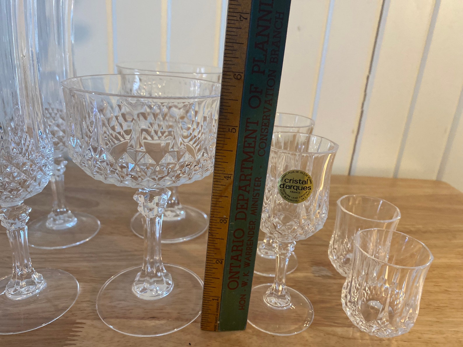 Glasses Leaded Crystal Longchamp Cristal D'arques Set - Etsy