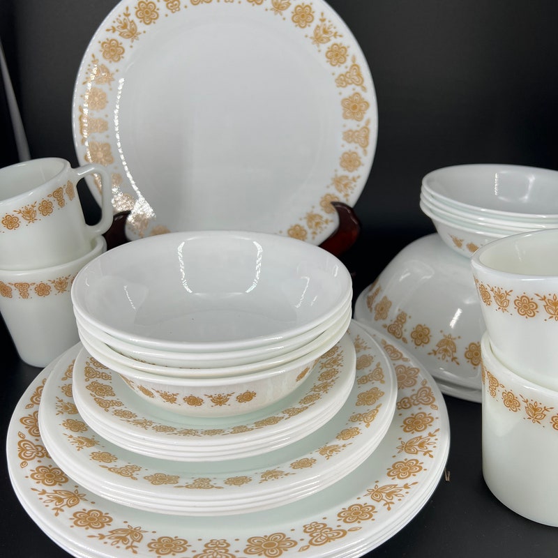 Corelle Butterfly Gold Dinnerware - Etsy