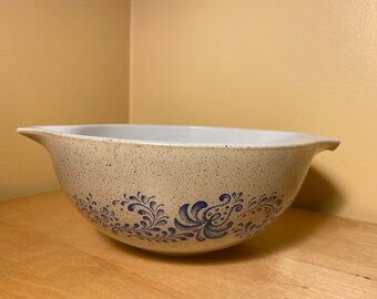 Homestead 403 Blue on Beige, Vintage Pyrex Nesting Mixing Bowl 2.5quart ...