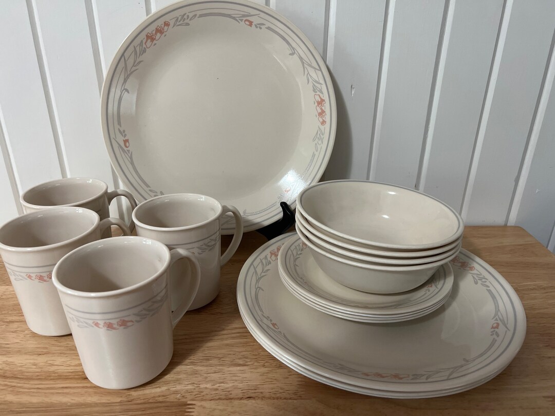 Corelle, Rose, 16 Pieces - Etsy