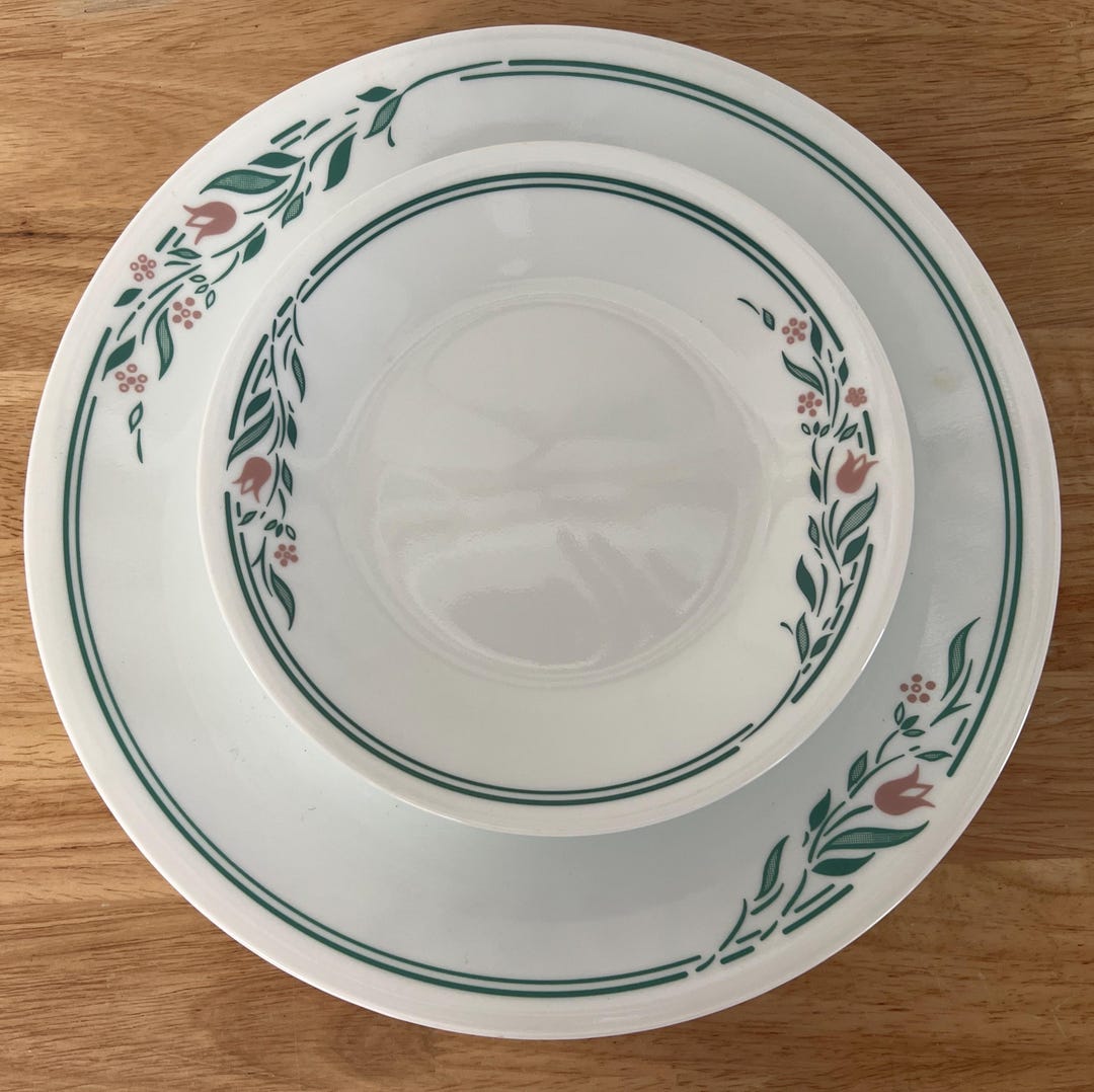 Corelle, Rosemarie, 6 Dinner Plates, 6 Bread & Butter Plates - Etsy