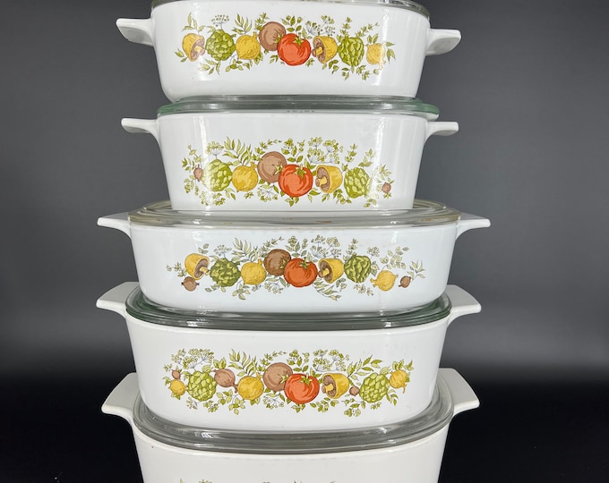 Corning. Vintage Casserole Set , Spice of Life. Midcentury Ware . - Etsy