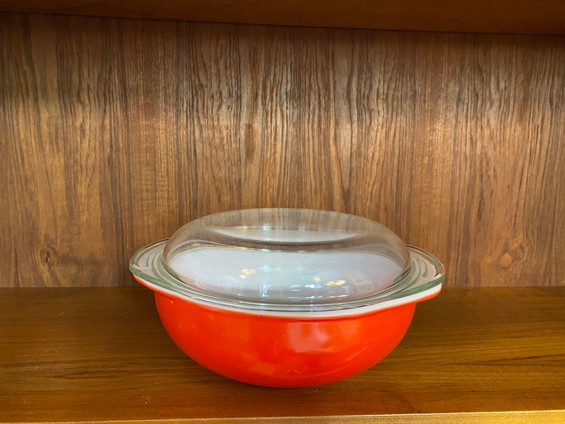 Pyrex 024 Red With Lid | Etsy
