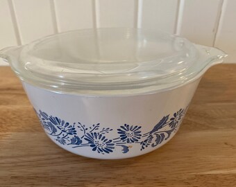 Pyrex 472-B White Colonial Mist Floral Casserole Dish - Etsy