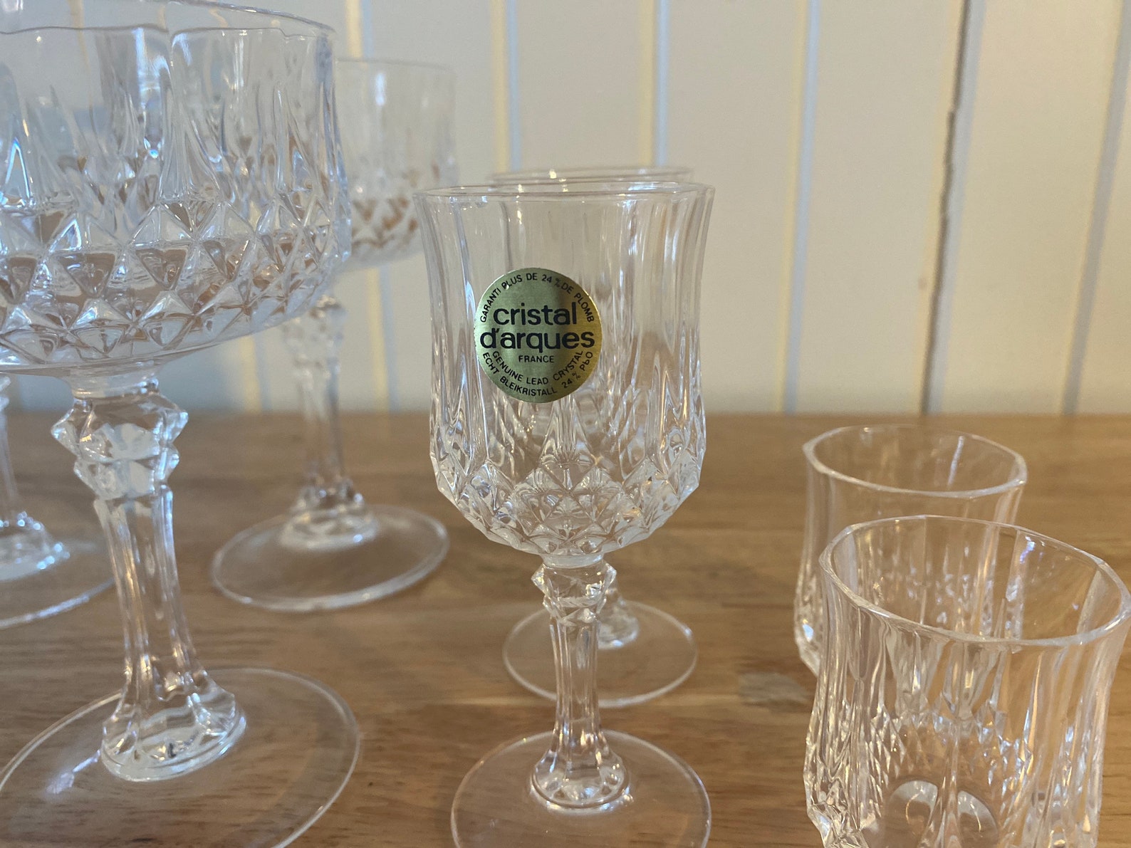 Glasses Leaded Crystal Longchamp Cristal D'arques Set - Etsy