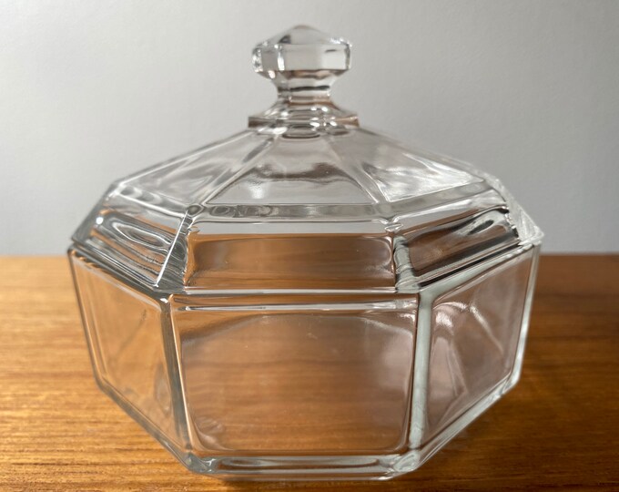 Arcoroc, Octagon, Clear Glass, Candy Dish -- Reserved - Etsy