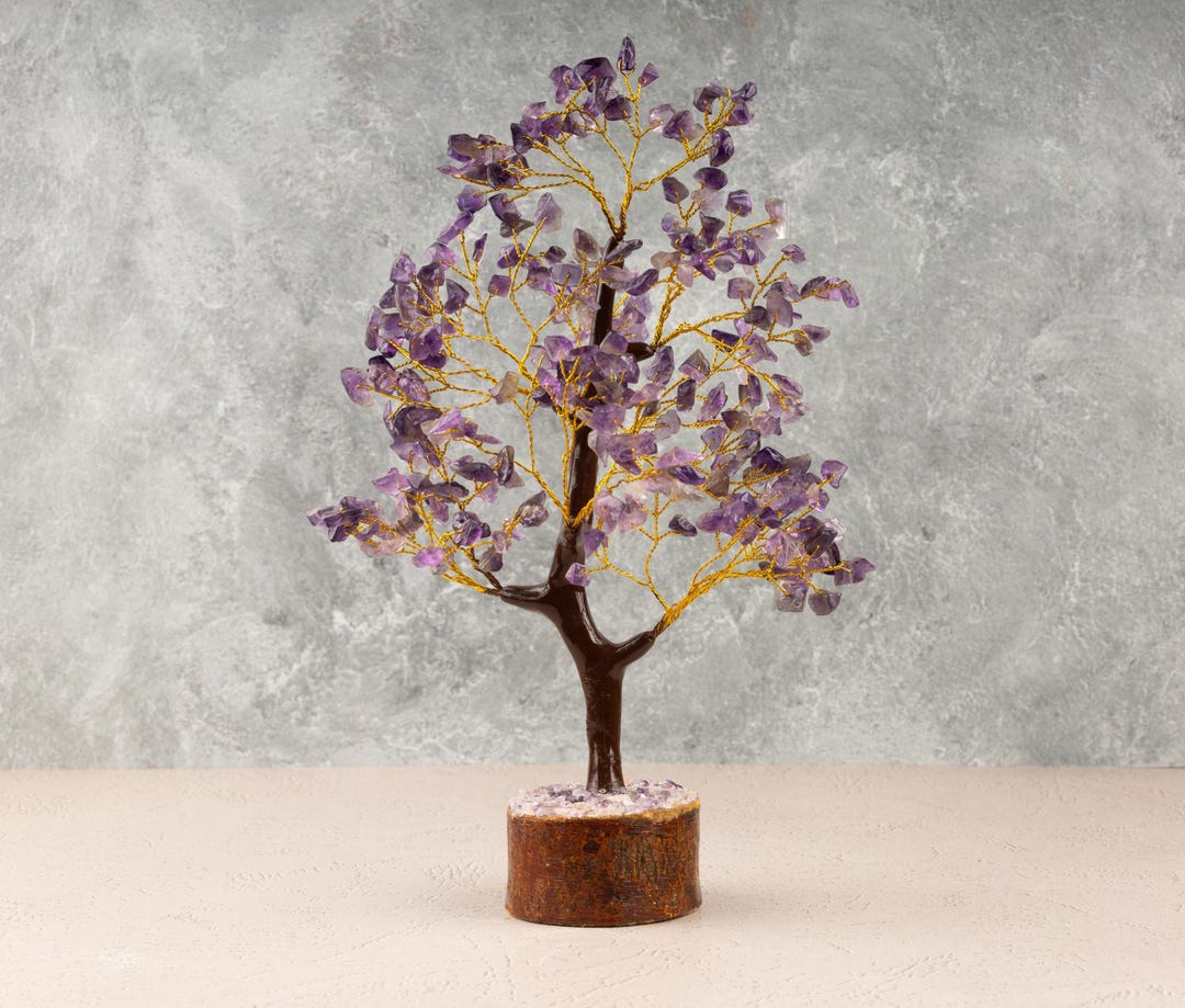 Amethyst Crystal Tree of Life, Decorative Crystal Tree, Natural Healing ...