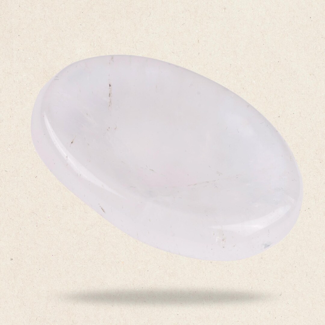 Clear Quartz Worry Stone for Anxiety Relief, Healing Crystals, Natural ...