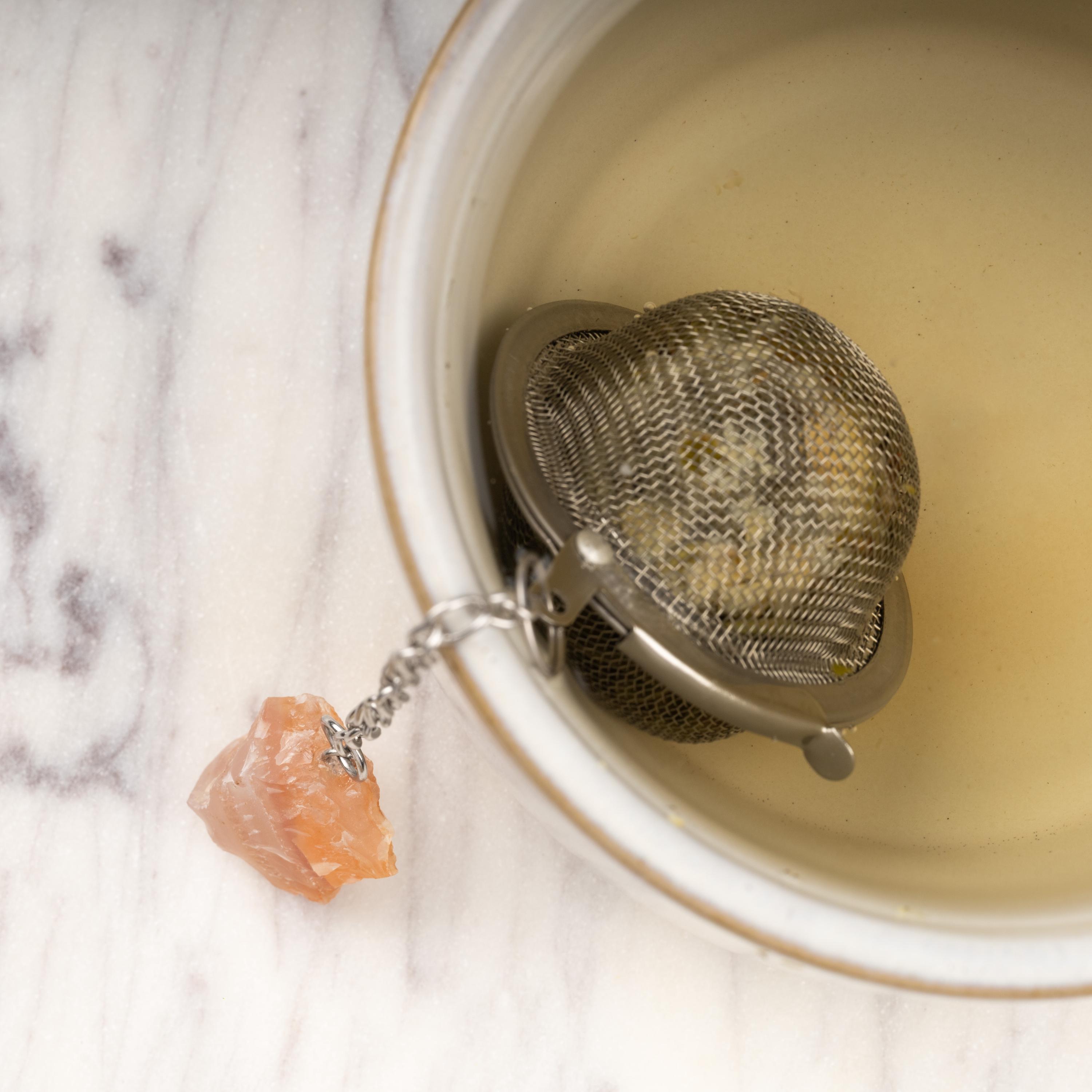 Raw Crystal Tea Infuser, Loose Leaf Tea Steeper With Natural Stone, Tea ...