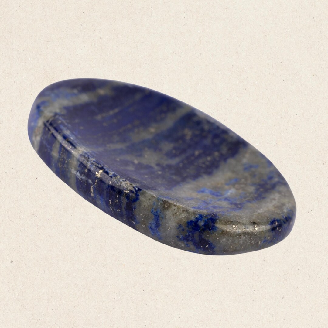 Lapis Lazuli Worry Stone for Anxiety Relief, Healing Crystals and ...