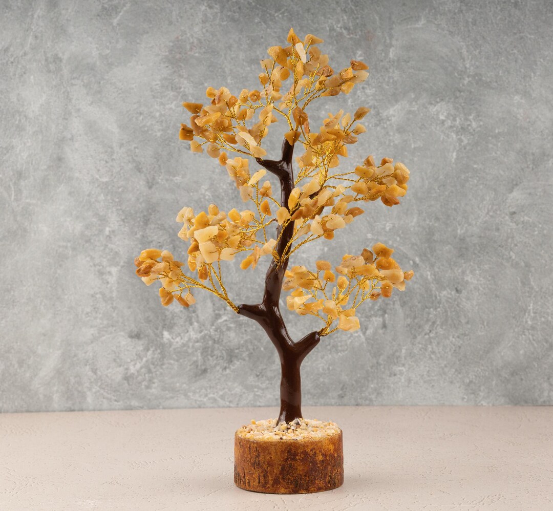 Yellow Aventurine Crystal Tree of Life, Decorative Crystal Tree ...