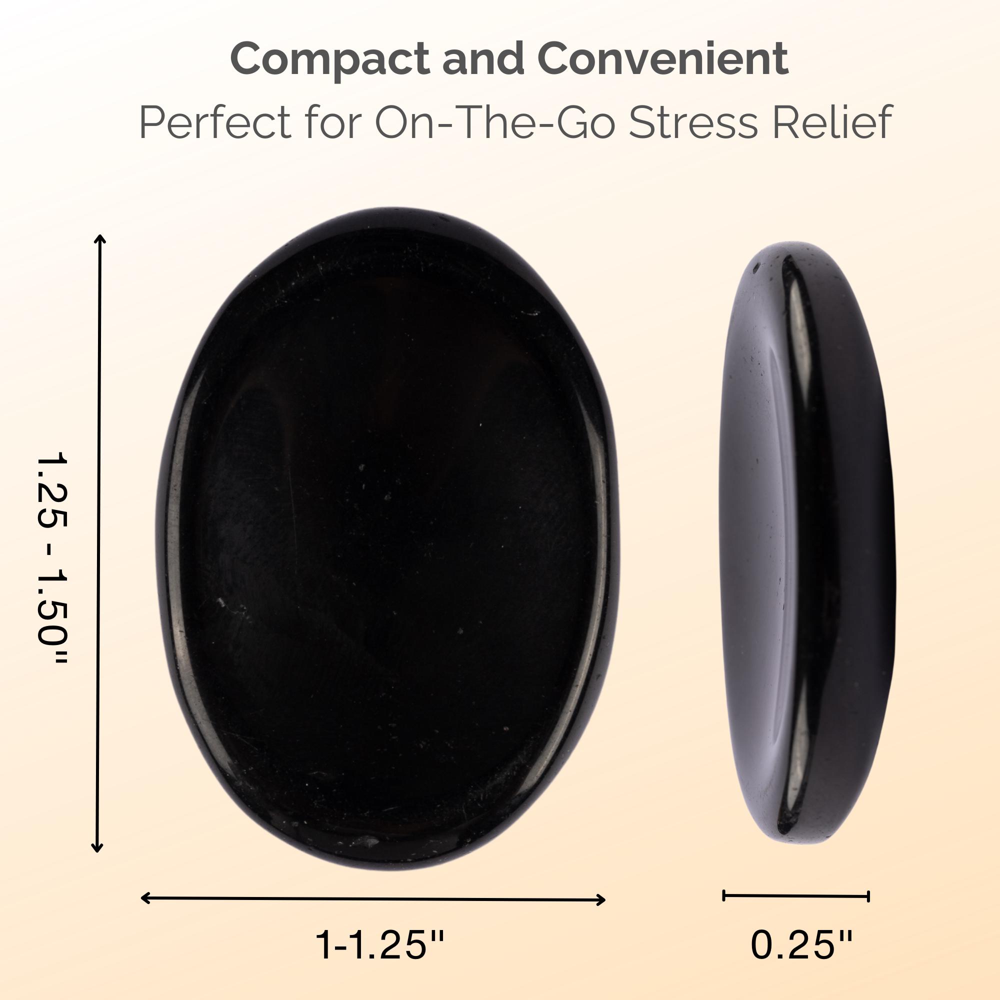 Black Obsidian Worry Stone for Anxiety Relief, Healing Crystals ...