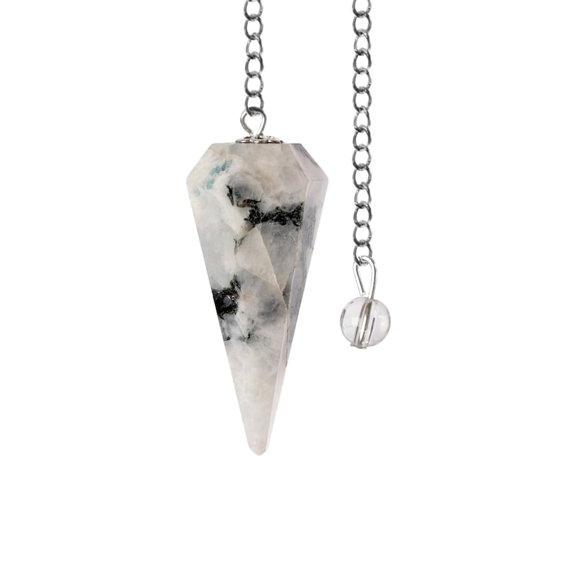 Rainbow Moonstone and Labradorite Crystal Pendulum Set, Divination ...